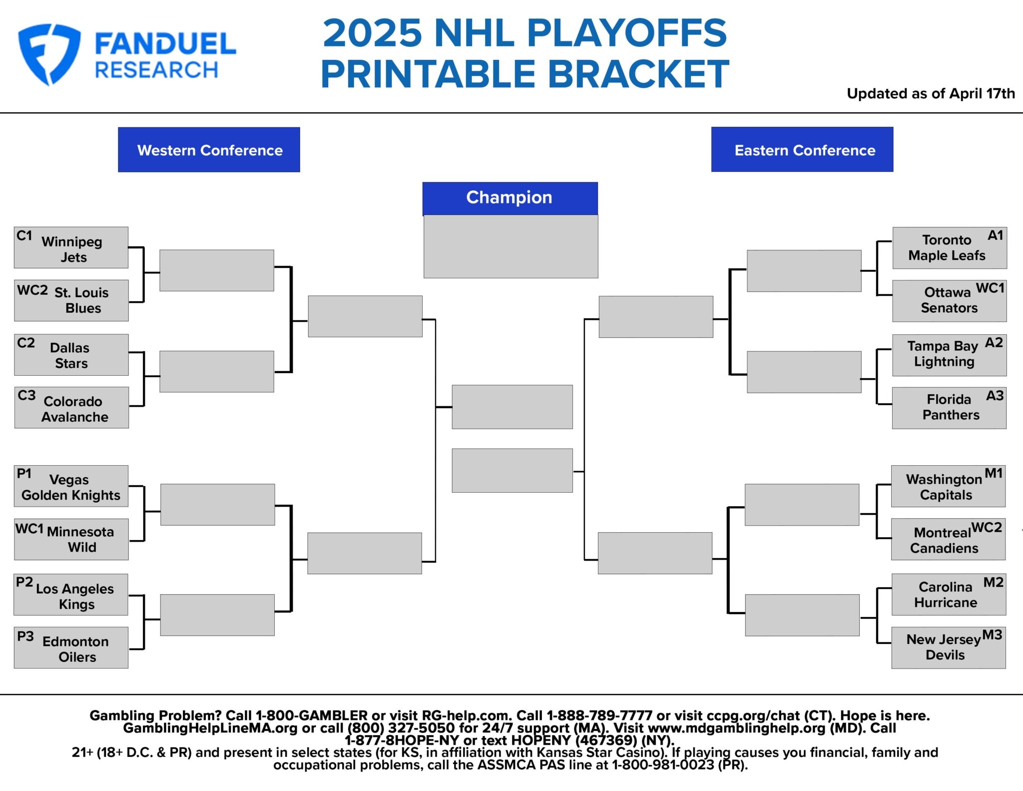 Printable Nhl Playoff Schedule - King Printables