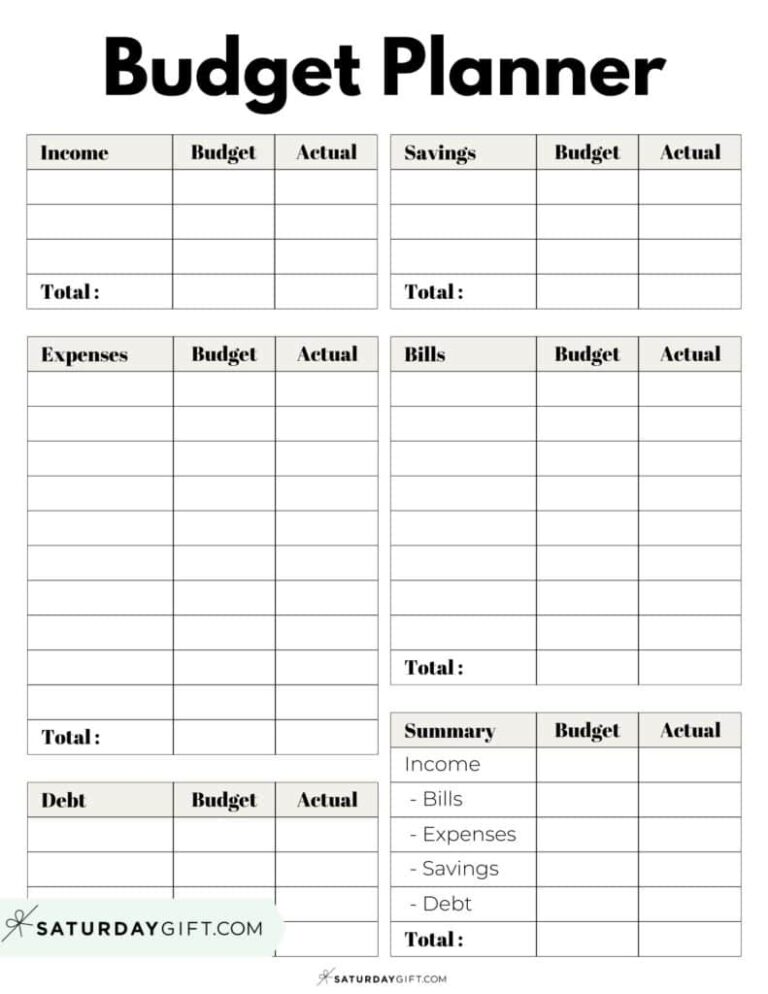Free Printable Budget Worksheet - King Printables
