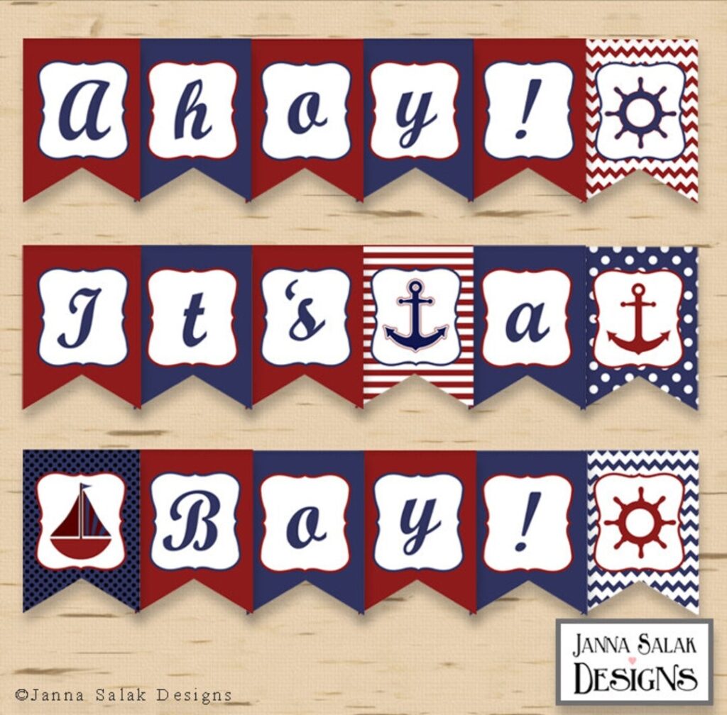 Its A Boy Nautical Free Printable Banner - King Printables