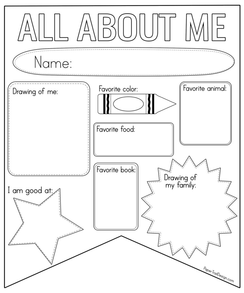Free Printable All About Me Banner - King Printables