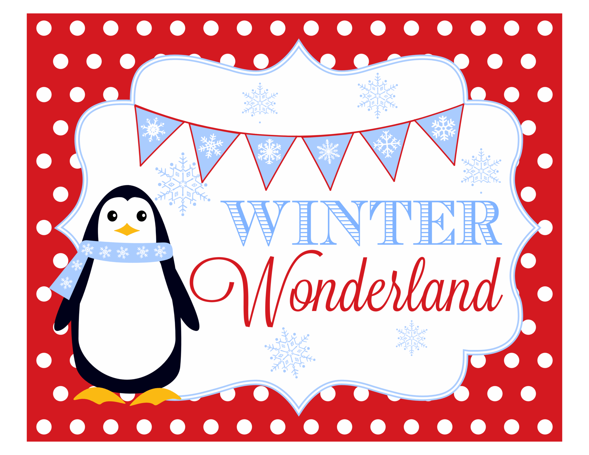 Winter Wonderland Banner Printable - King Printables