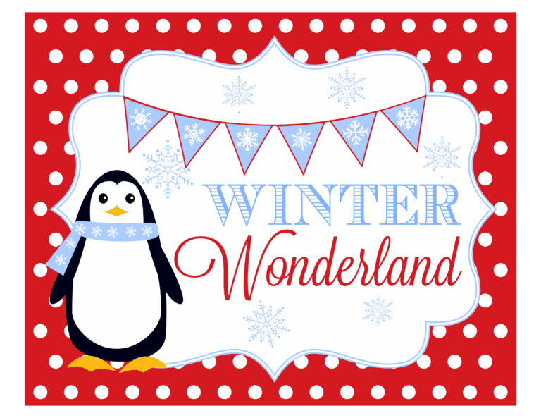 Winter Wonderland Banner Printable Free - King Printables