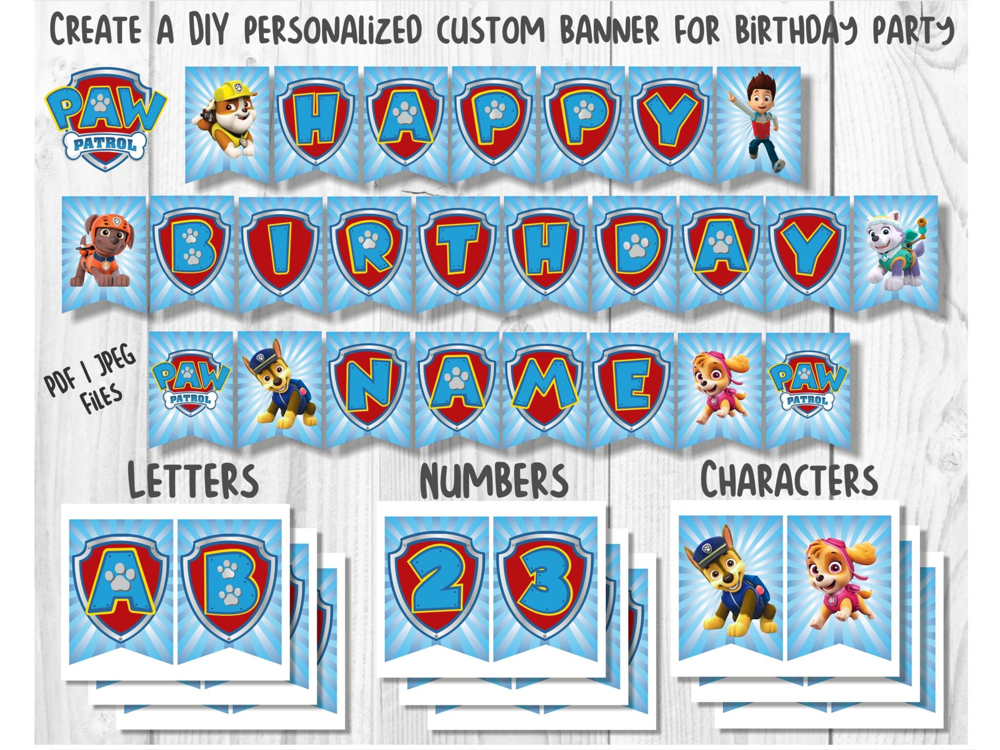 Paw Patrol Birthday Banner Printable - King Printables