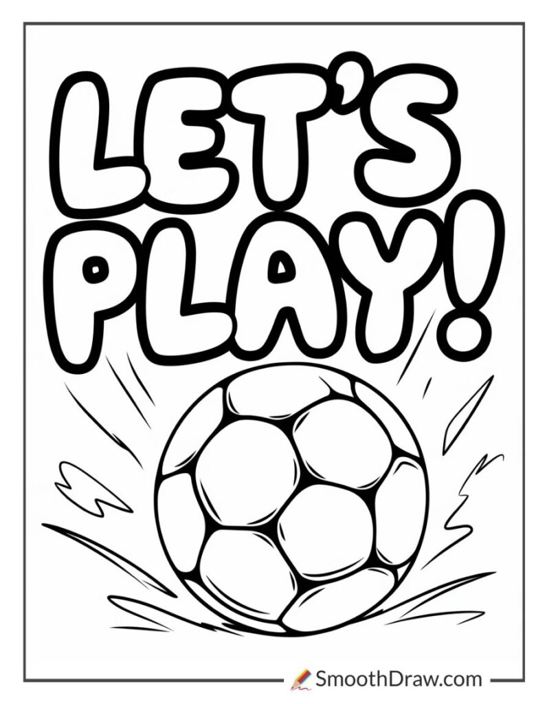 Free Coloring Pages Soccer - King Printables