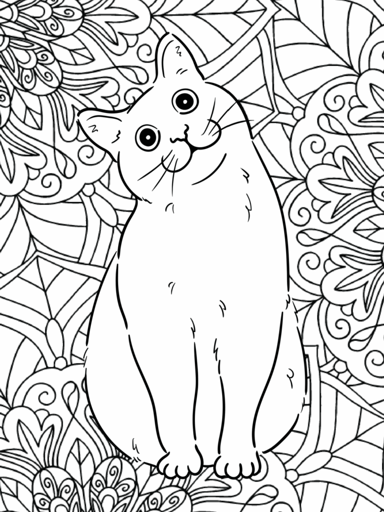 Cat Coloring Pages Pdf - King Printables