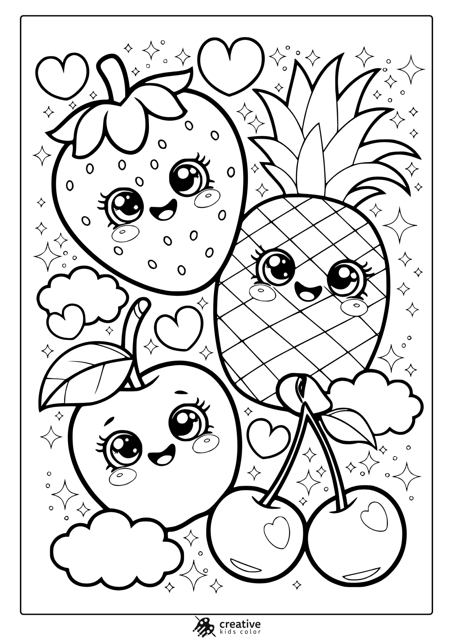 Kawaii Printable Coloring Pages - King Printables