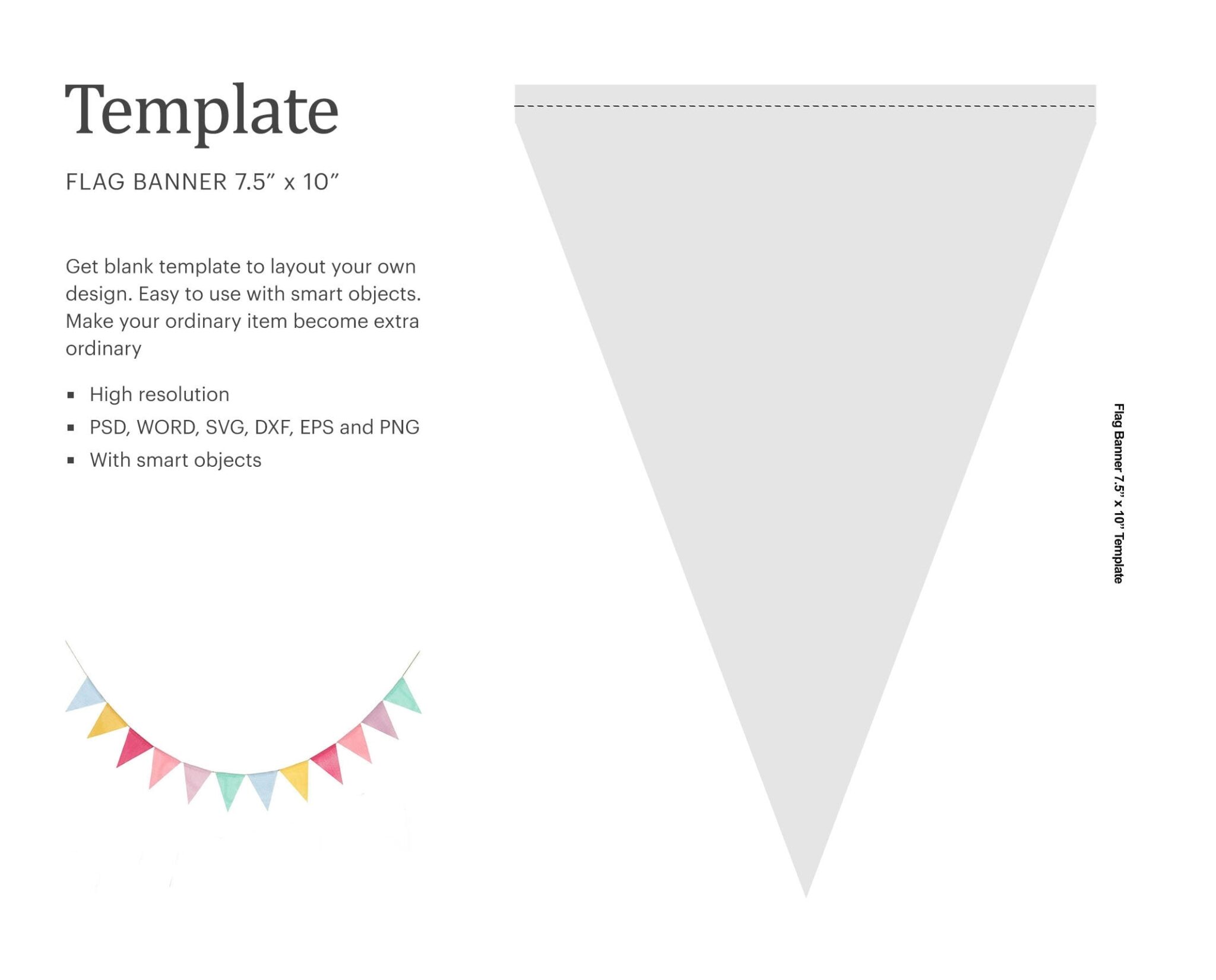 Triangle Banner Template Printable - King Printables
