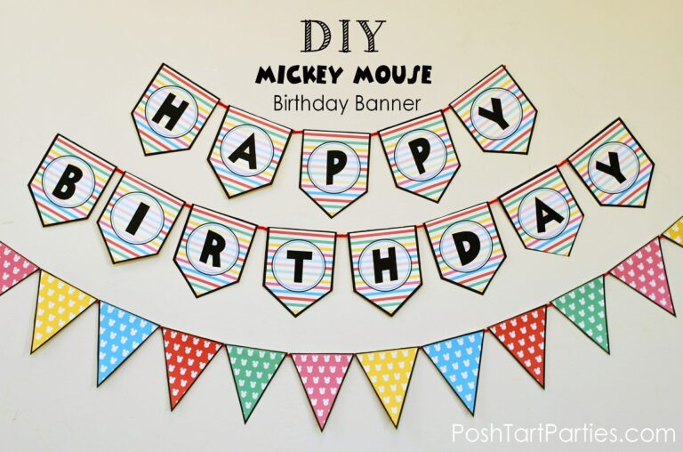 Free Printable Disney Birthday Banners - King Printables