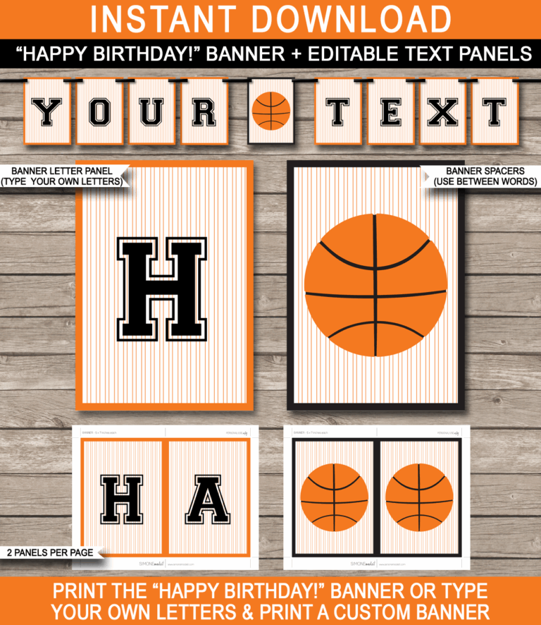 Free Printable Basketball Banner - King Printables