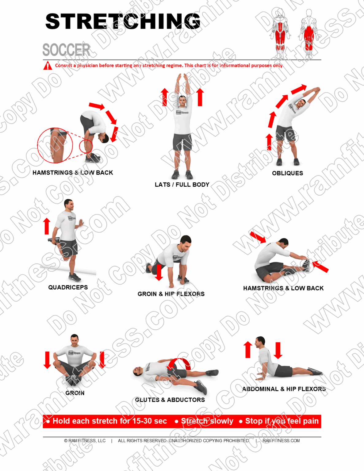 Printable Soccer Stretches - King Printables