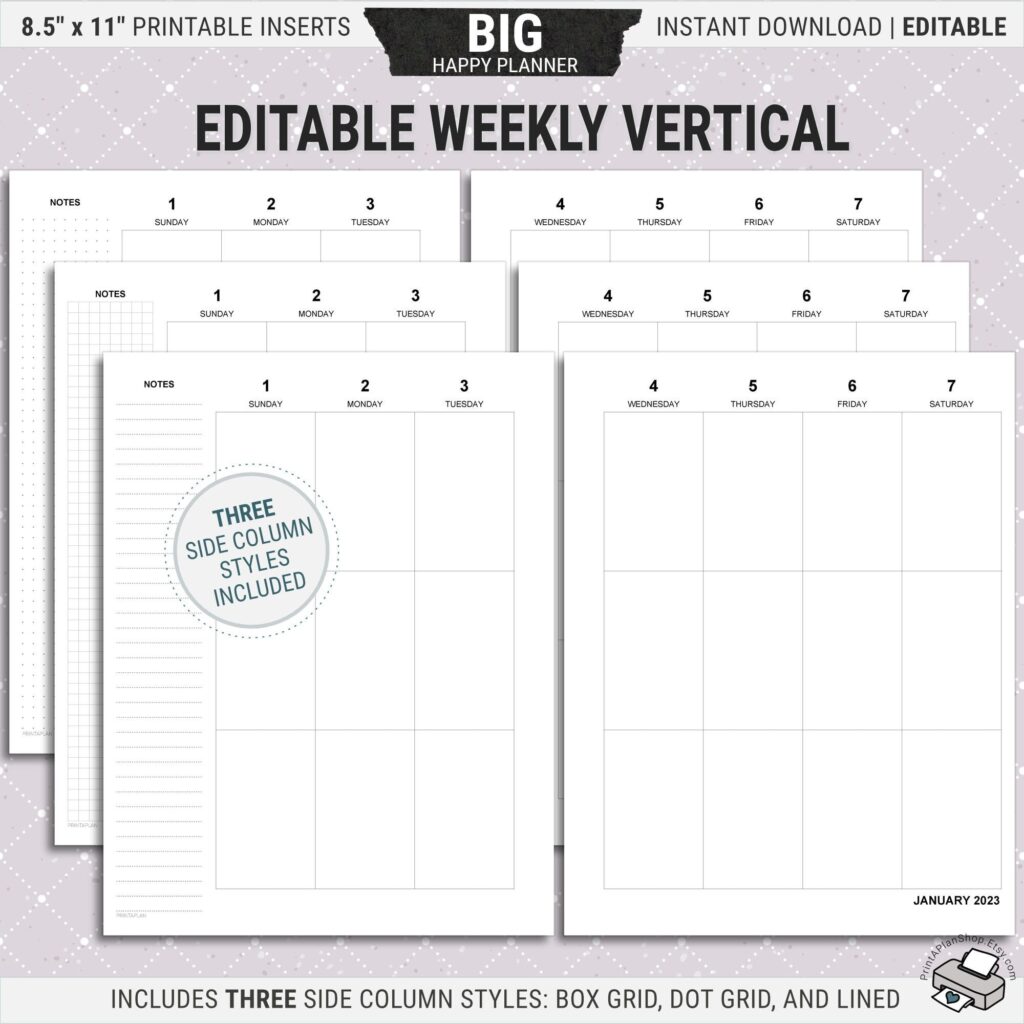 Planner Printable Inserts - King Printables