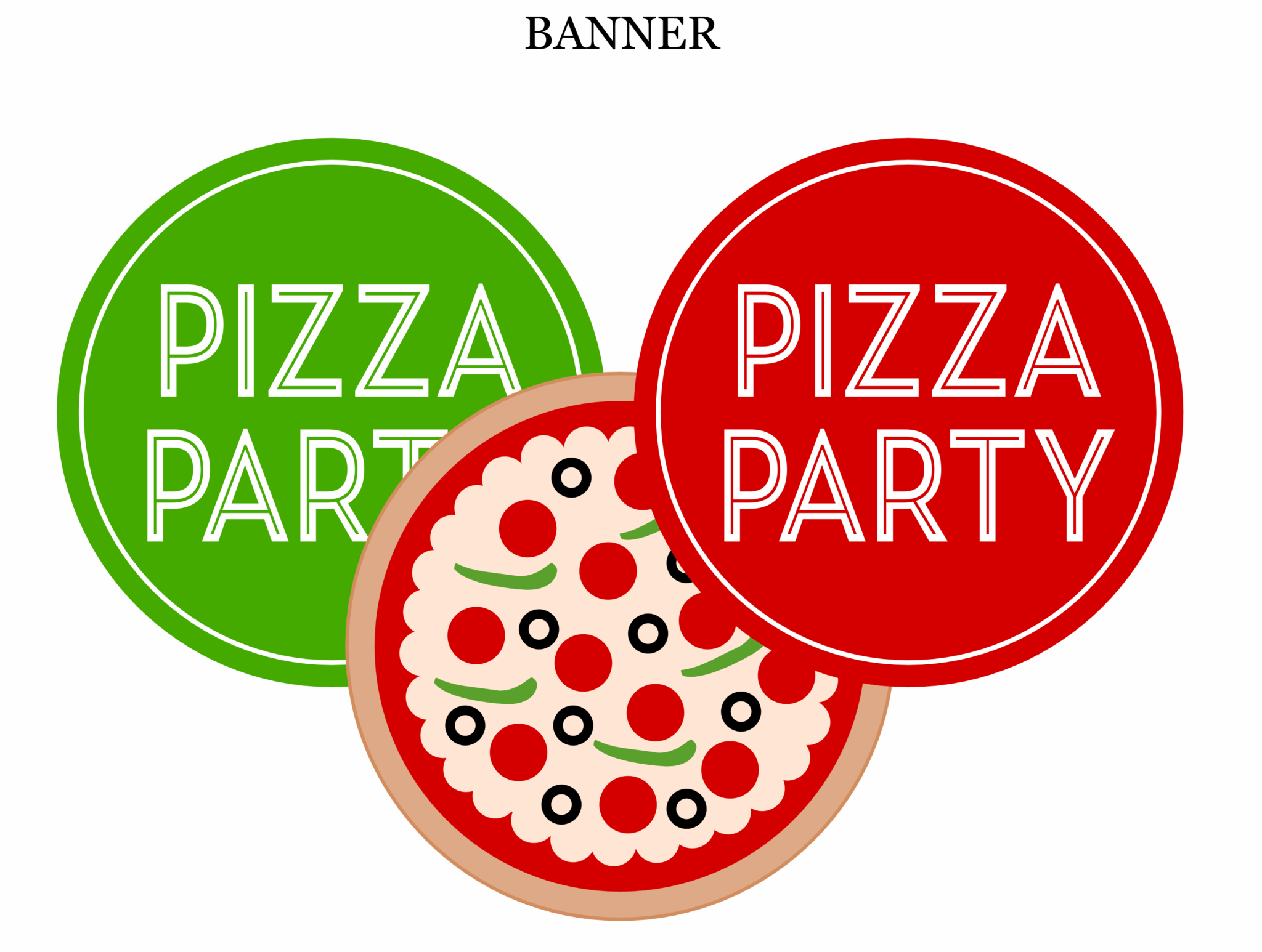 Pizza Party Banner Free Printables - King Printables