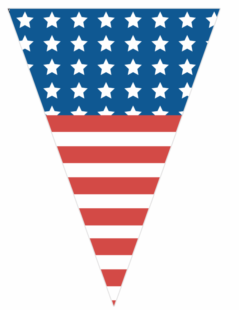 Printable American Flag Banner - King Printables