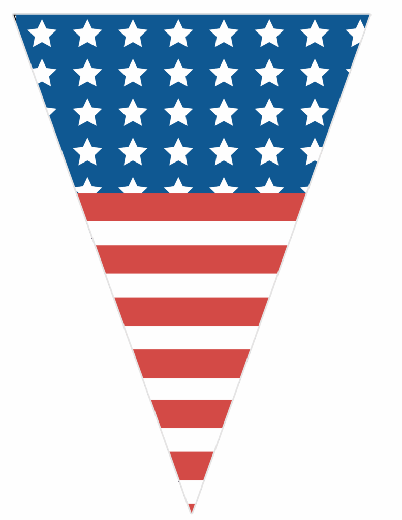 Printable American Flag Banner - King Printables