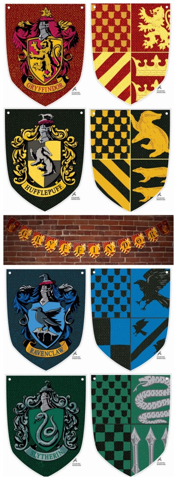 Harry Potter House Banners Printable Free - King Printables