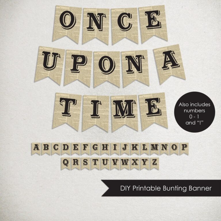 Once Upon A Time Banner Printable - King Printables