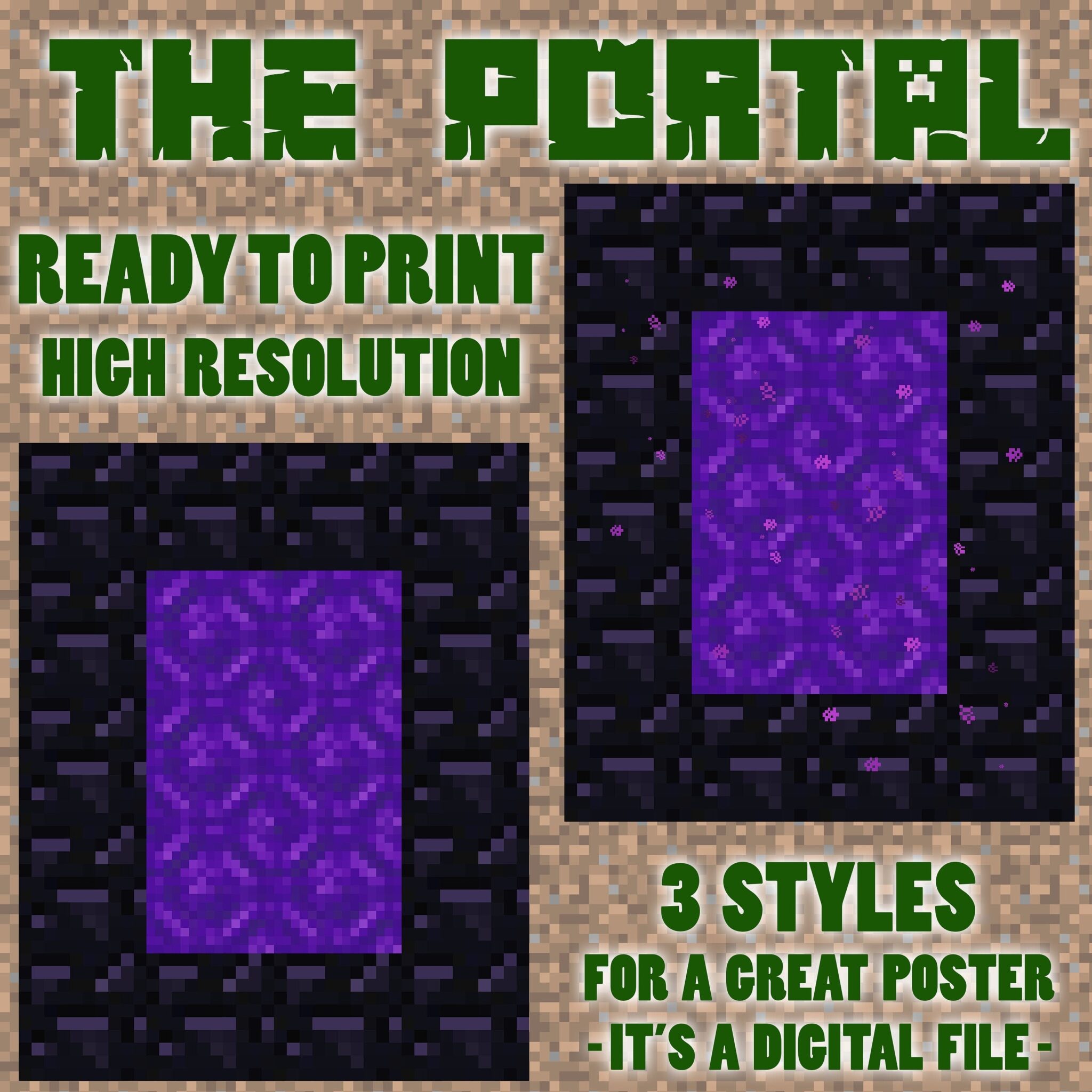 Nether Portal Banner Printable - King Printables