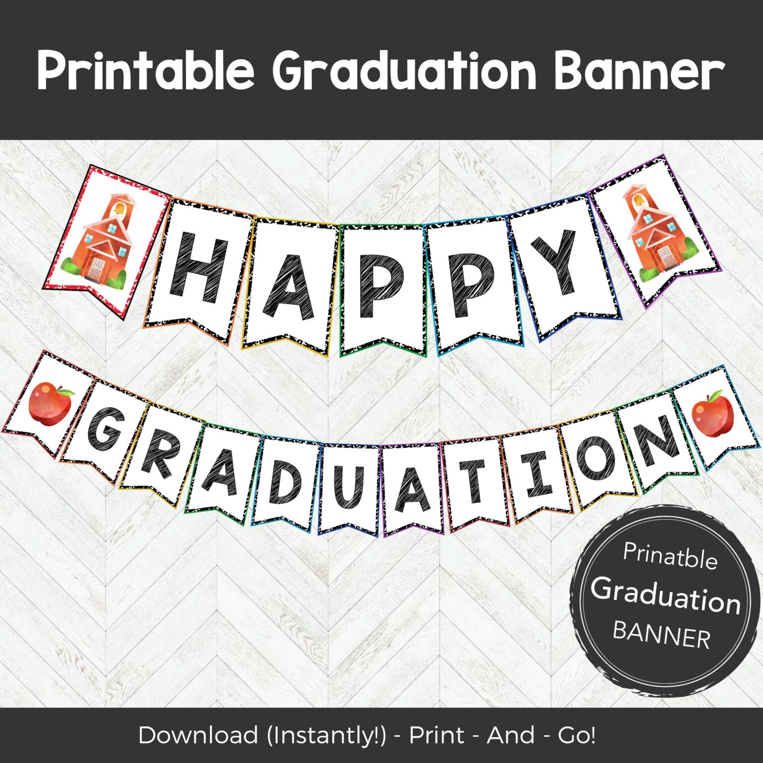 Kindergarten Graduation Banner Printable - King Printables