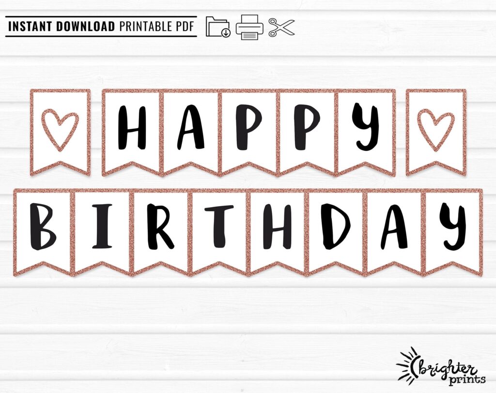 Hbd Banner Printable - King Printables