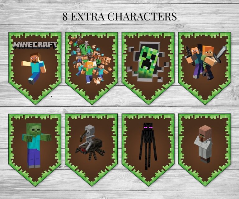 Minecraft Banner Printable - King Printables