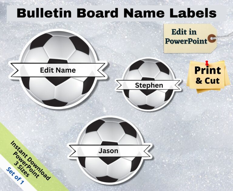 Soccer Ball Name Tags Printable - King Printables