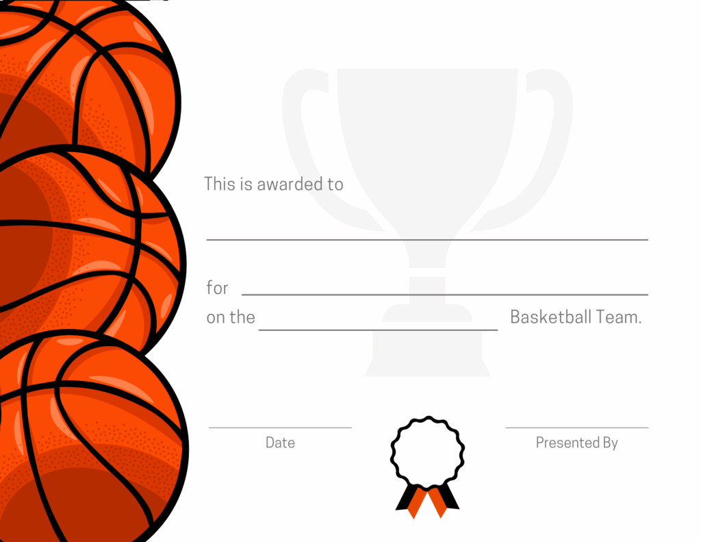 Free Printable Basketball Awards Certificates - King Printables