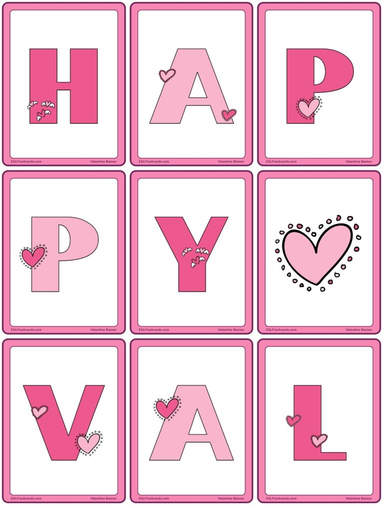 Happy Valentines Day Banner Printable Free - King Printables
