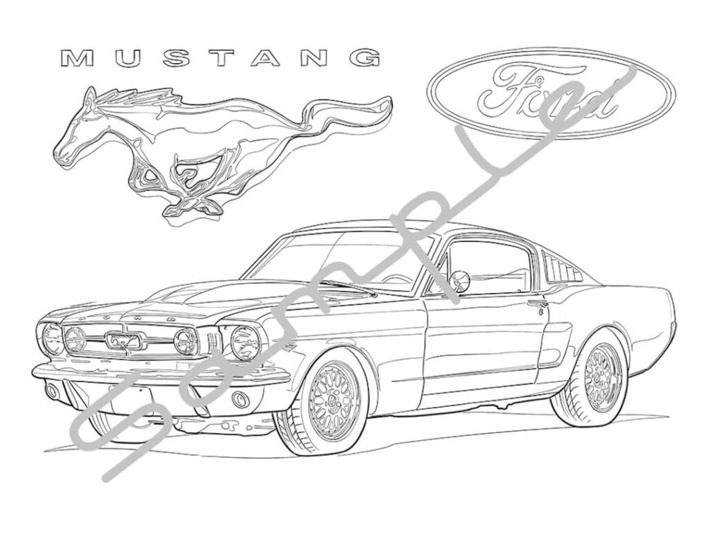 Coloring Pages Of A Mustang - King Printables