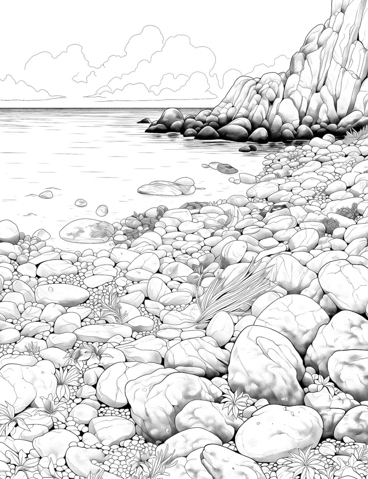 Nature Scene Coloring Pages - King Printables
