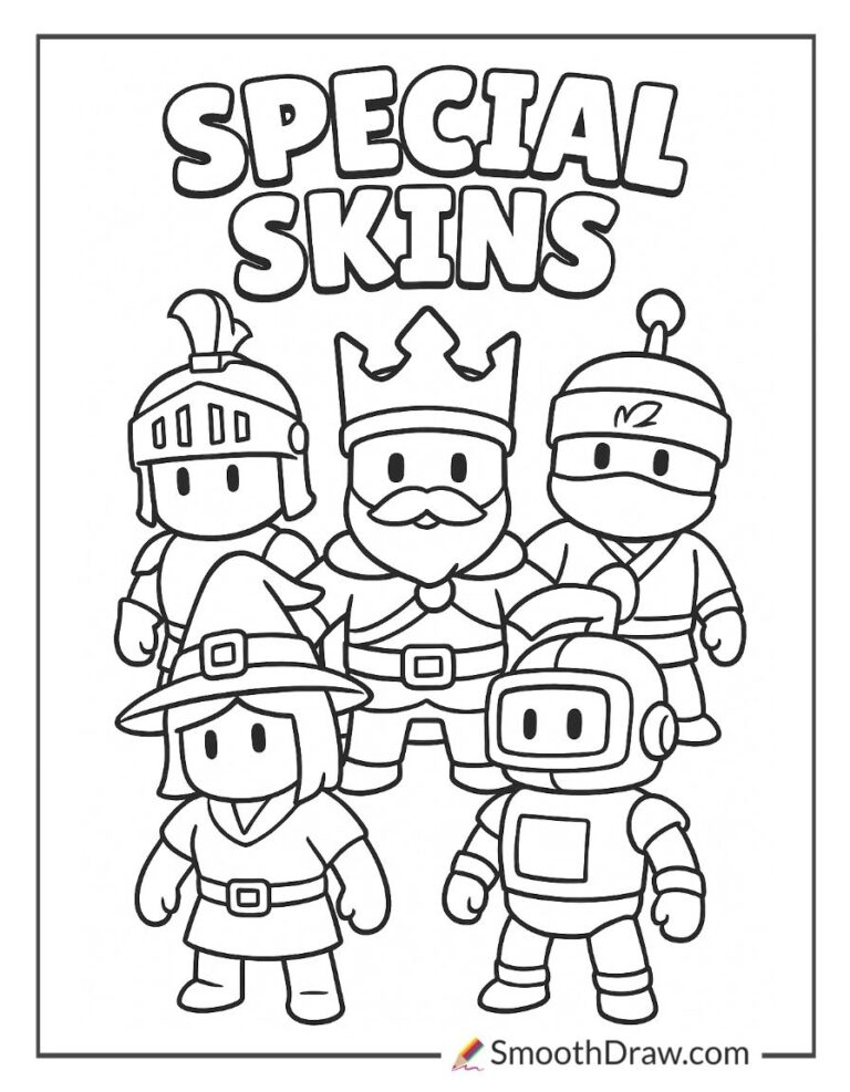 Stumble Guys Coloring Pages - King Printables