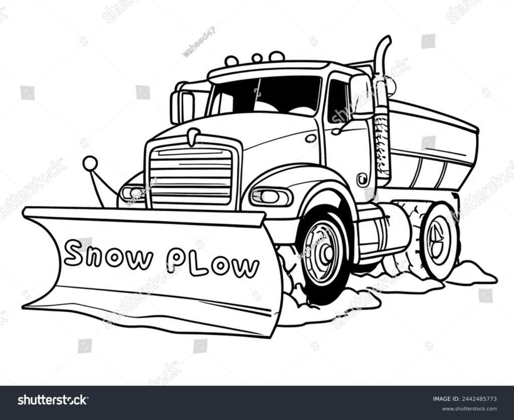 Snow Plow Coloring Pages - King Printables