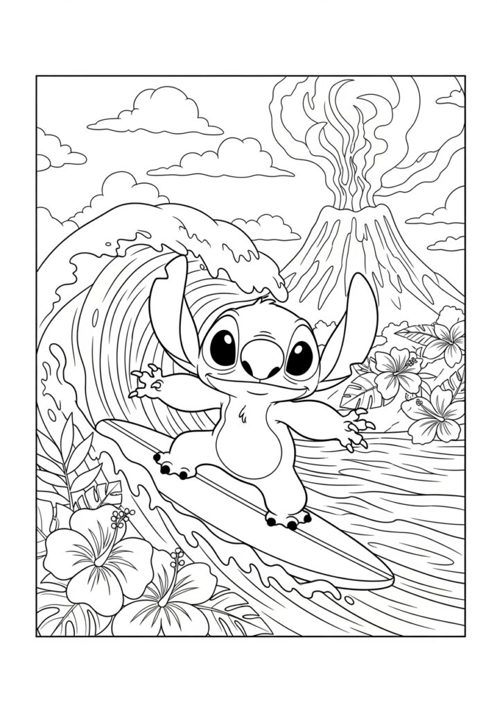 Stitch Coloring Pages Printable - King Printables
