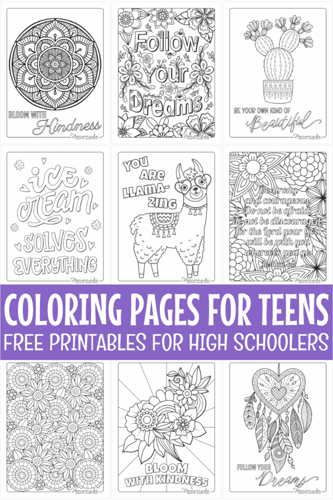 Coloring Pages For Teens Pdf - King Printables