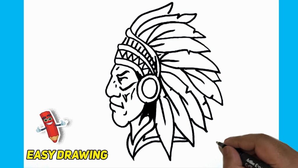 How To Draw A Native American - King Printables