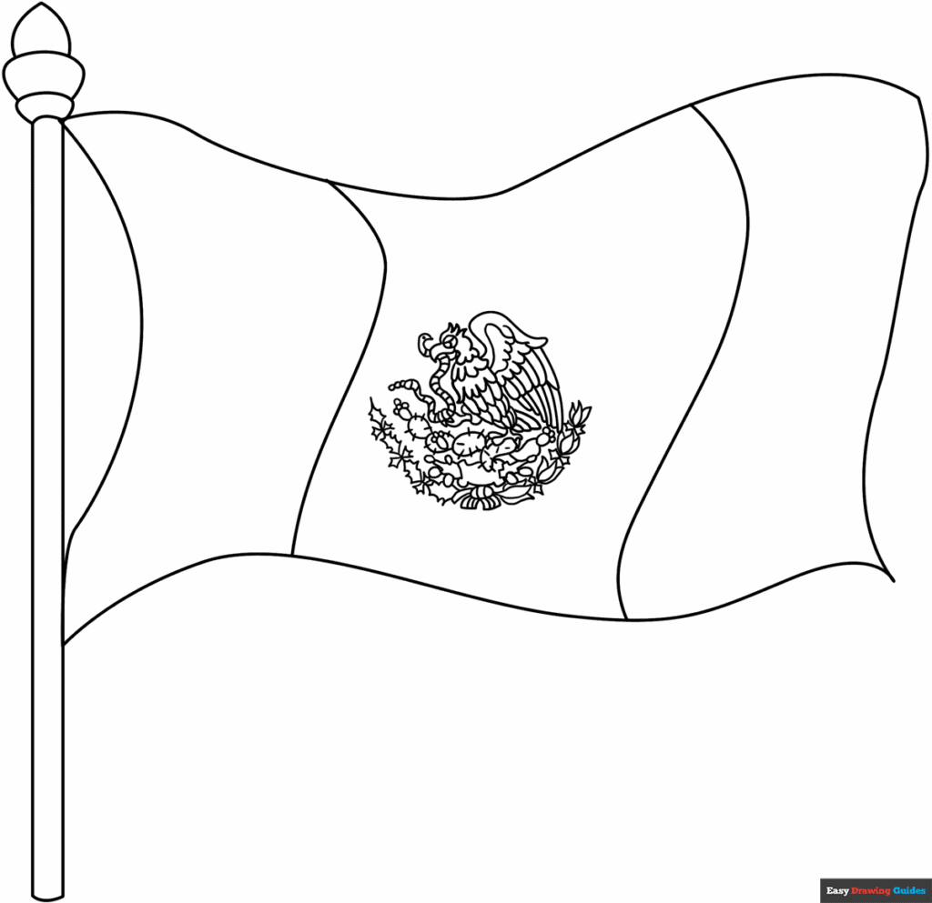 Mexican Flag Coloring Page Printable - King Printables