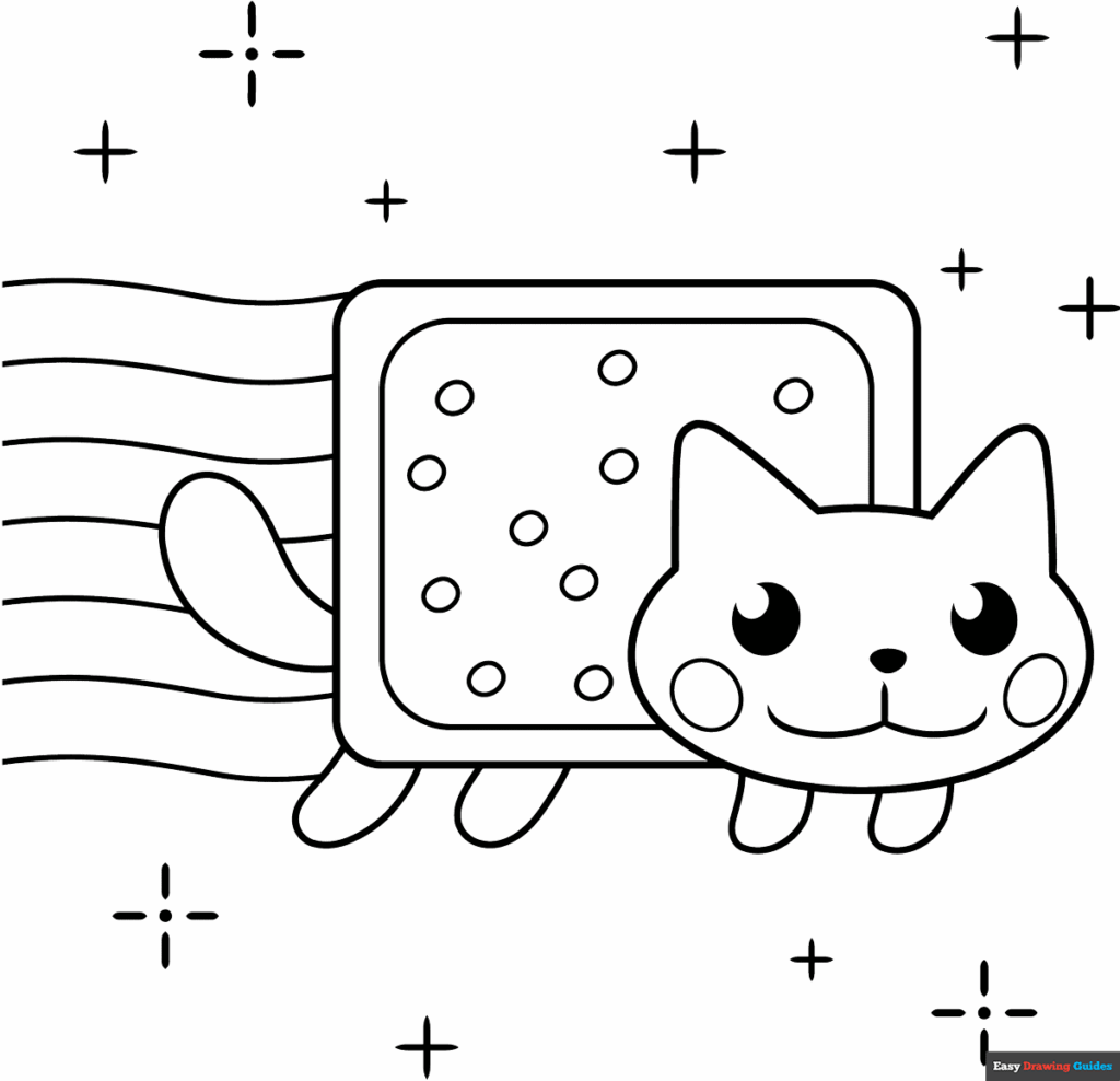 Nyan Cat Coloring Pages - King Printables