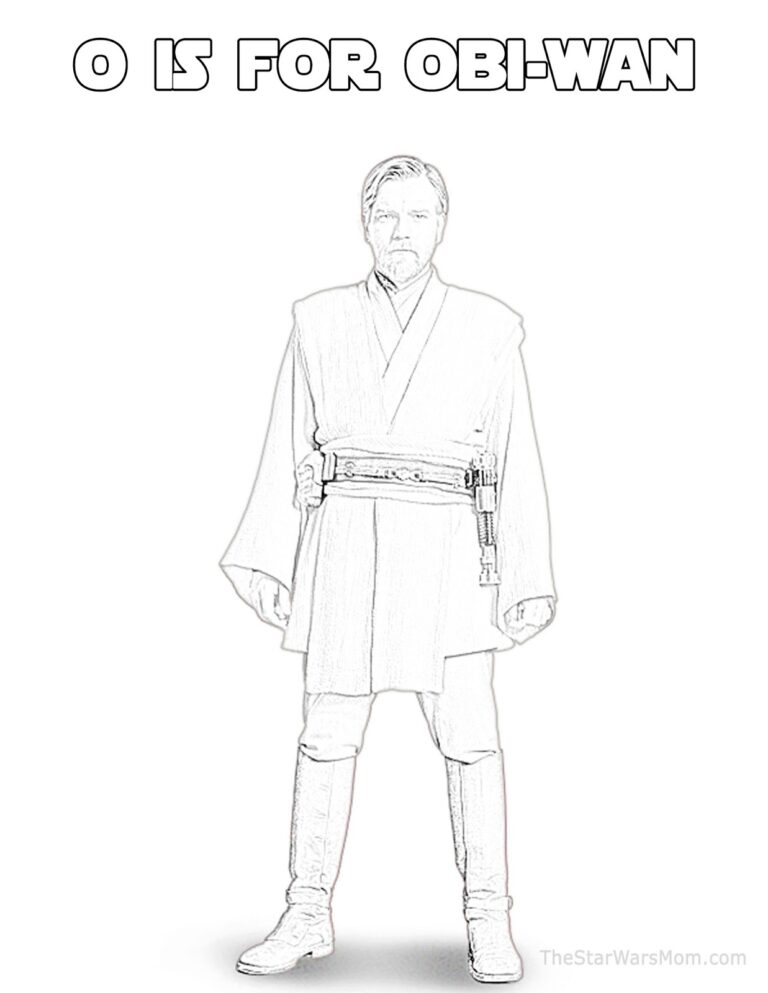 Obi Wan Coloring Page - King Printables