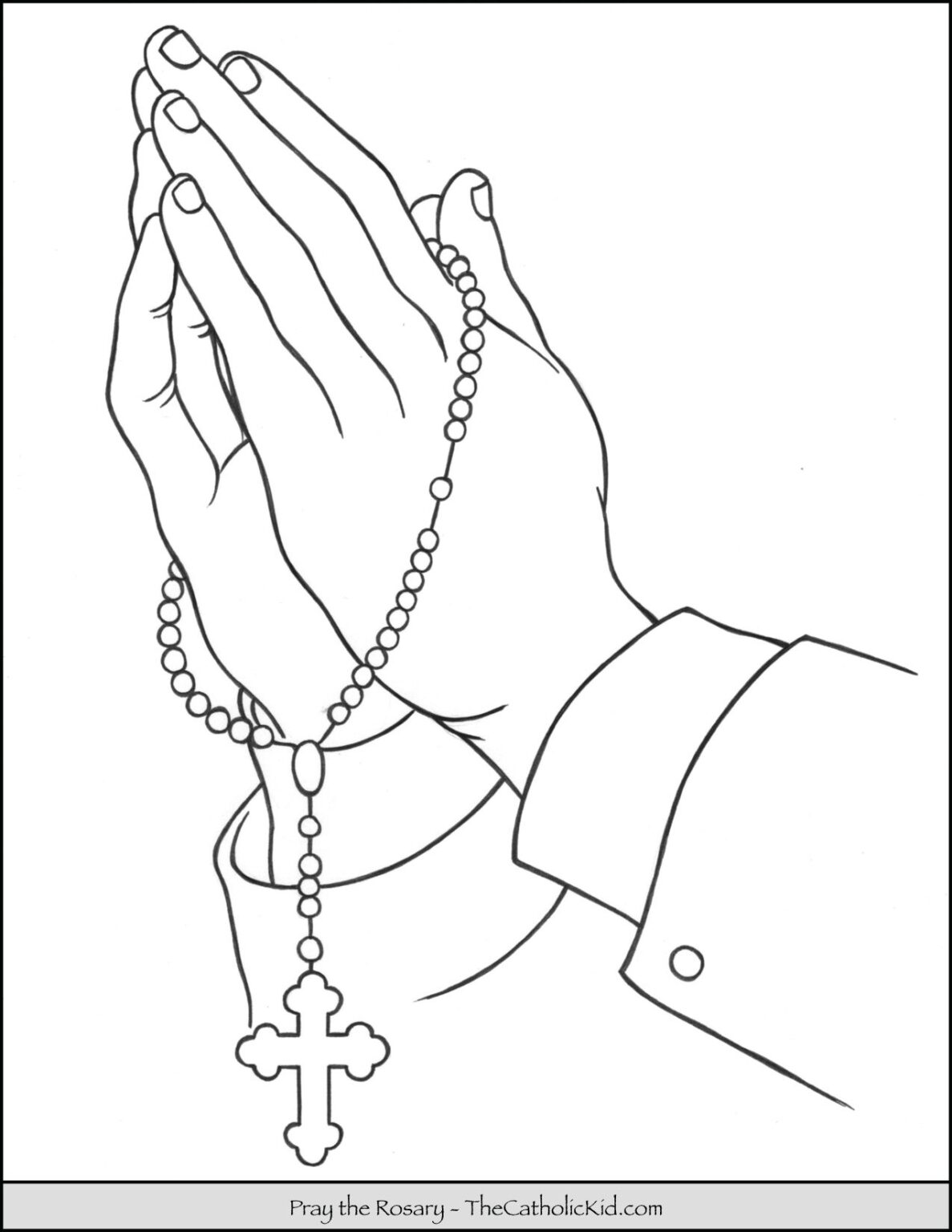 Praying Hands Coloring Pages - King Printables